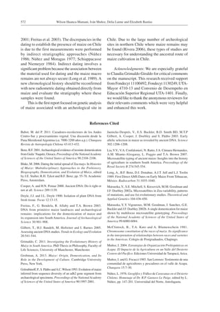 GENETIC ANALYSIS OF ARCHEOLOGICAL MAIZE FROM THE SITE OF SAN LORENZO ...