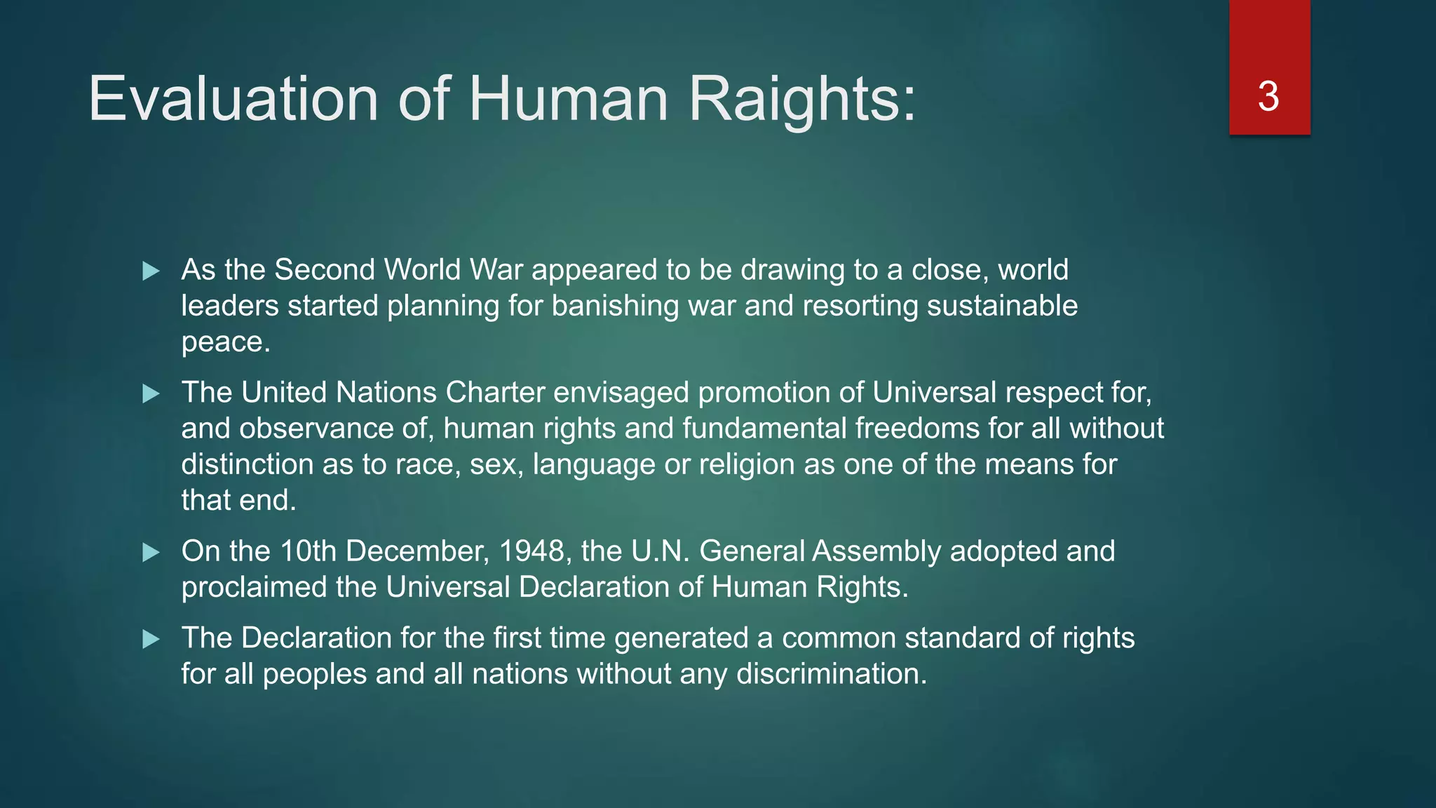 Evaluation of Human Rights | PPT