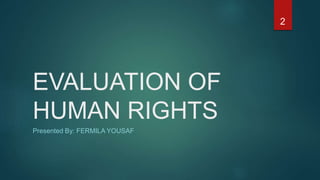 Evaluation of Human Rights | PPT