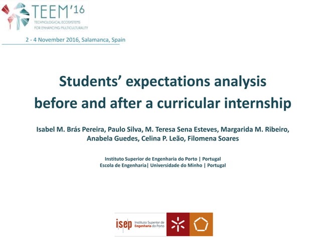 Students’ expectations analysis before and after a curricular ...