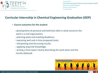 Students’ expectations analysis before and after a curricular ...