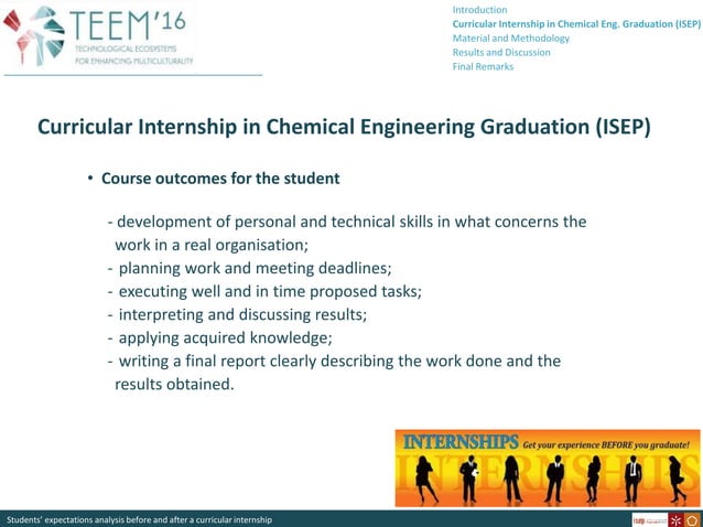 Students’ expectations analysis before and after a curricular ...