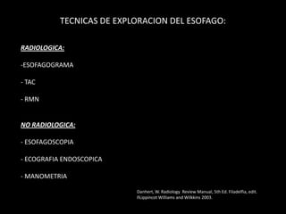 Imagenología de Esofago | PPTX