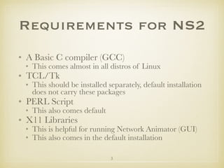 Installation of ns2 | PDF