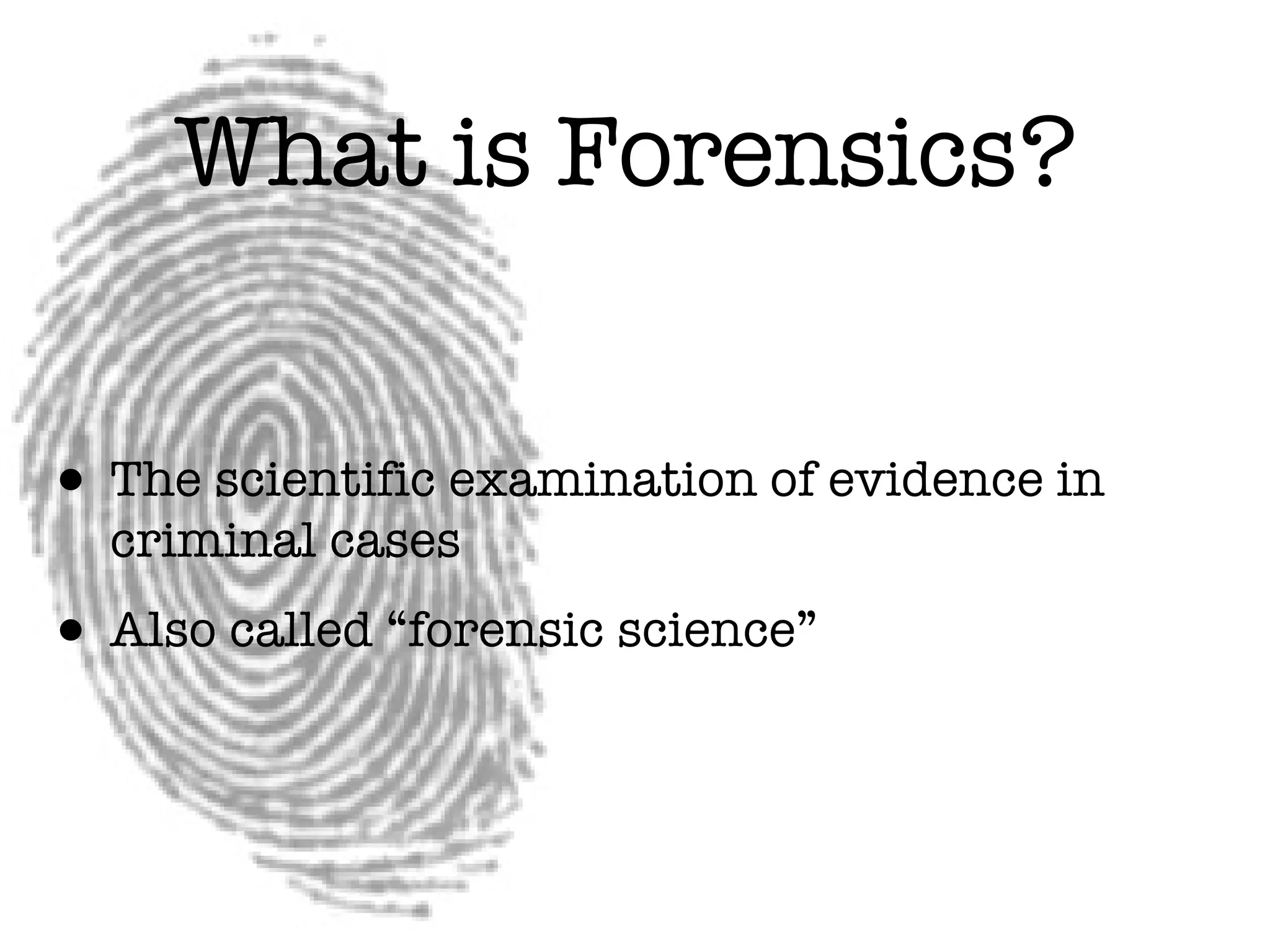 02 Introduction To Forensics | PPT