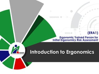ERGONOMIC RISK ASSESSMENT FOR INITIAL TRAINING | PDF