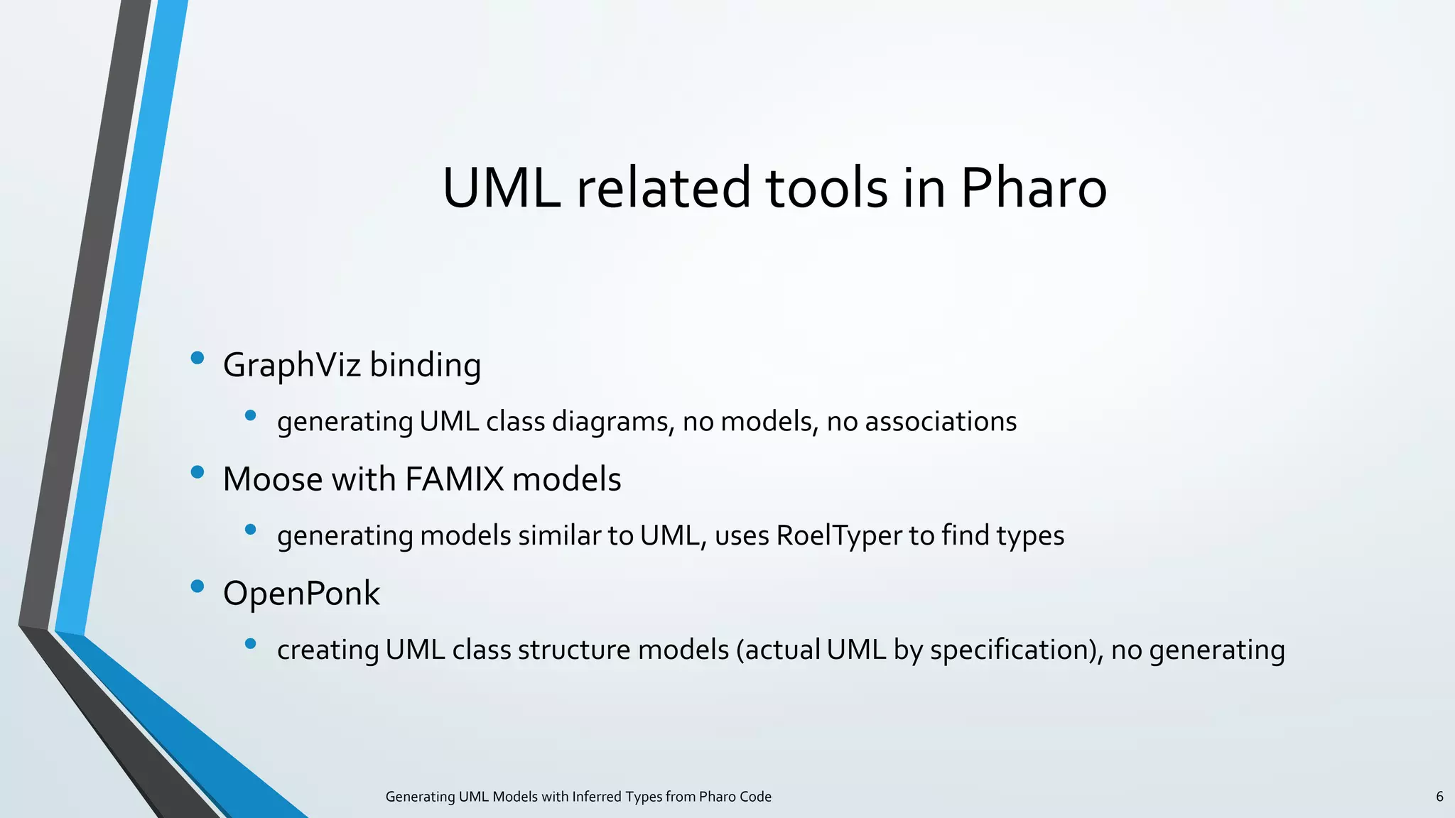 Generating UML Models with Inferred Types from Pharo Code | PPT