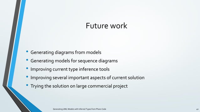 Generating UML Models with Inferred Types from Pharo Code | PPT