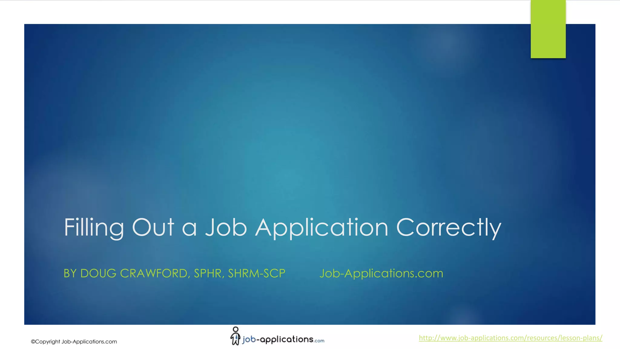 Job-Applications.com Job Application Lesson Plan | PPTX | Resume ...