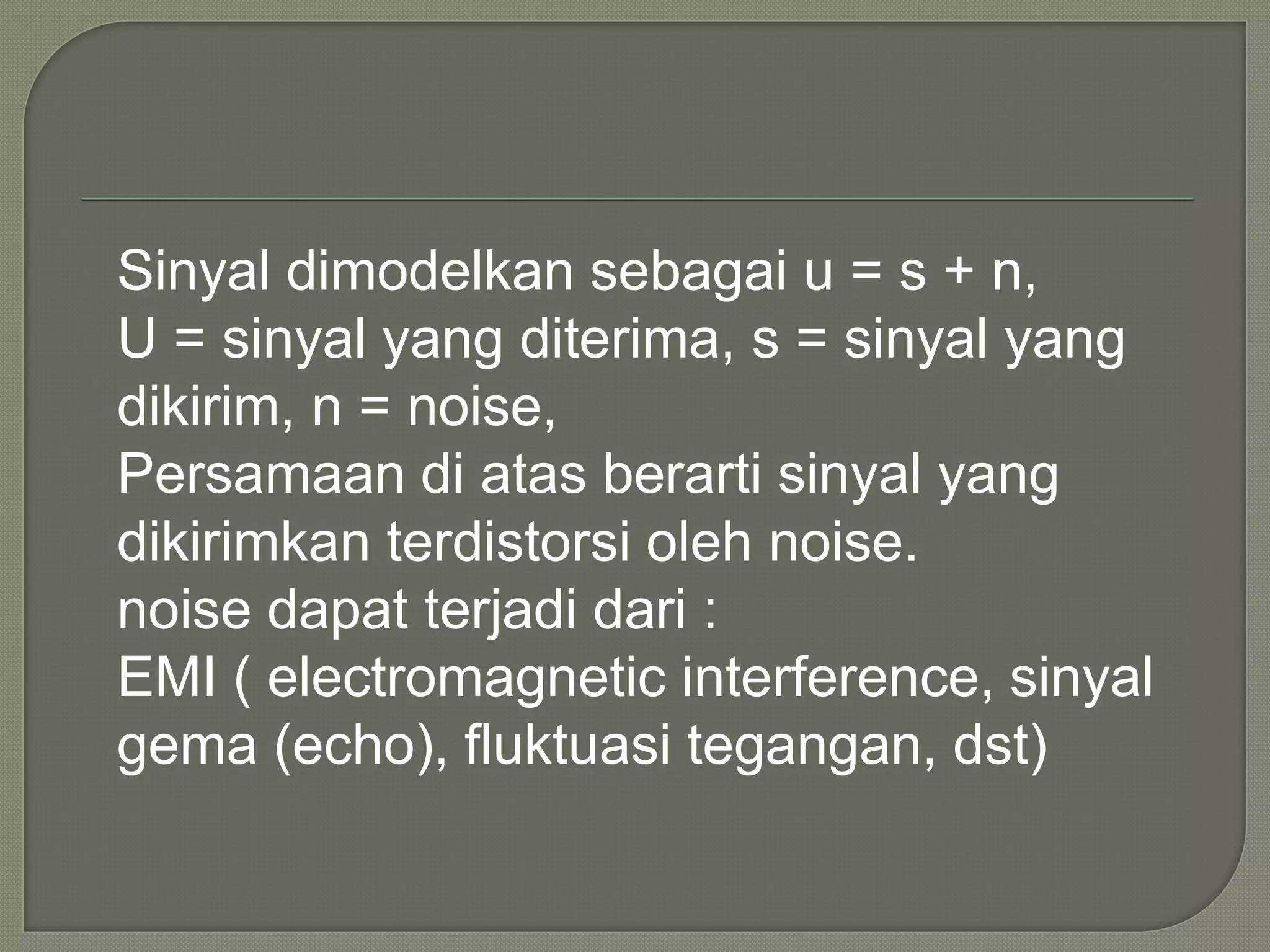 konsep dasar sinyal dan sistem | PPTX