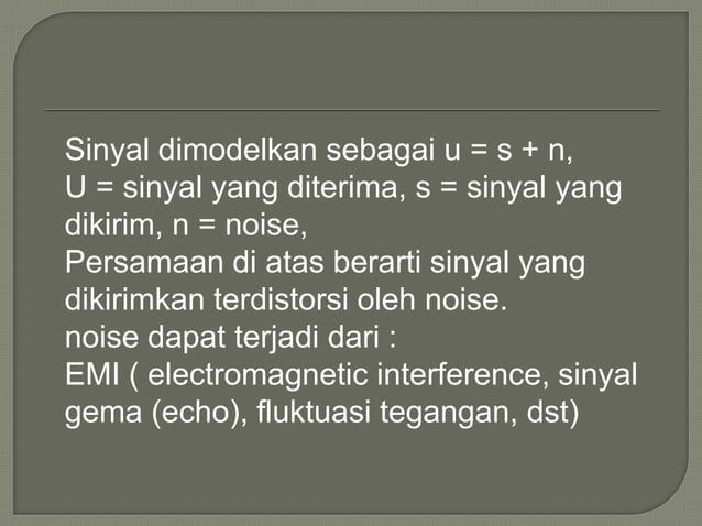 konsep dasar sinyal dan sistem | PPTX