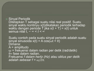 konsep dasar sinyal dan sistem | PPTX