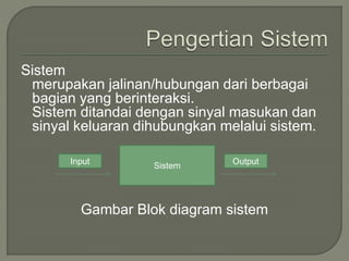 konsep dasar sinyal dan sistem | PPTX