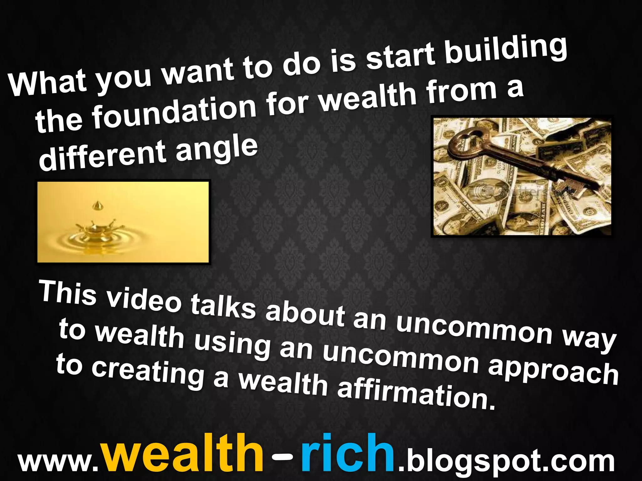law of attraction; 5 factors for wealth affirmation | PPT