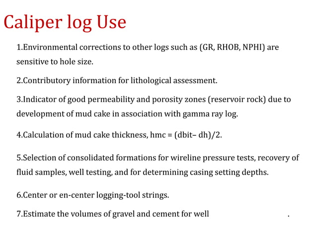02-LECTURE (2) CALIPER LOG 2023.pdf | Geology | Science