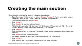 02- Links, Structure and Layout with HTML.pdf | Free Download