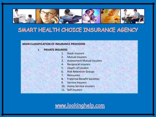Main Classification of Insurance Providers | PPTX | Health Insurance ...