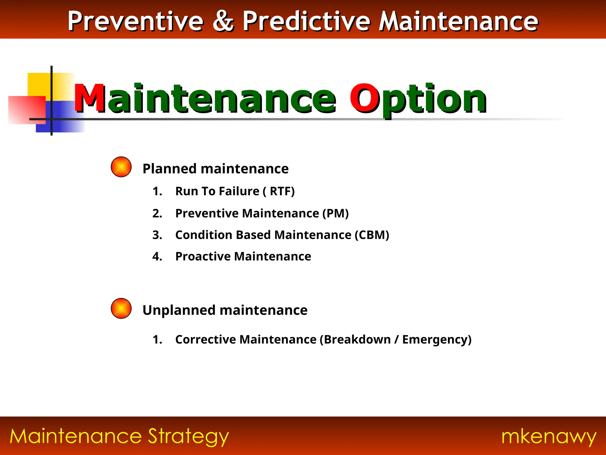 02-Maintenance Option and strategtyud.ppt
