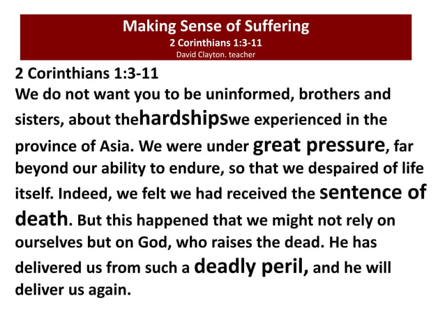 02 making sense of suffering | PPT