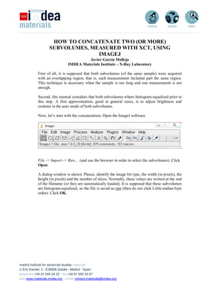 How to concatenate two (or more) subvolumes, measured with XCT, using ...