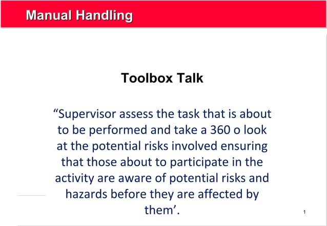 02 manual handlingtoolbox1g | PPT
