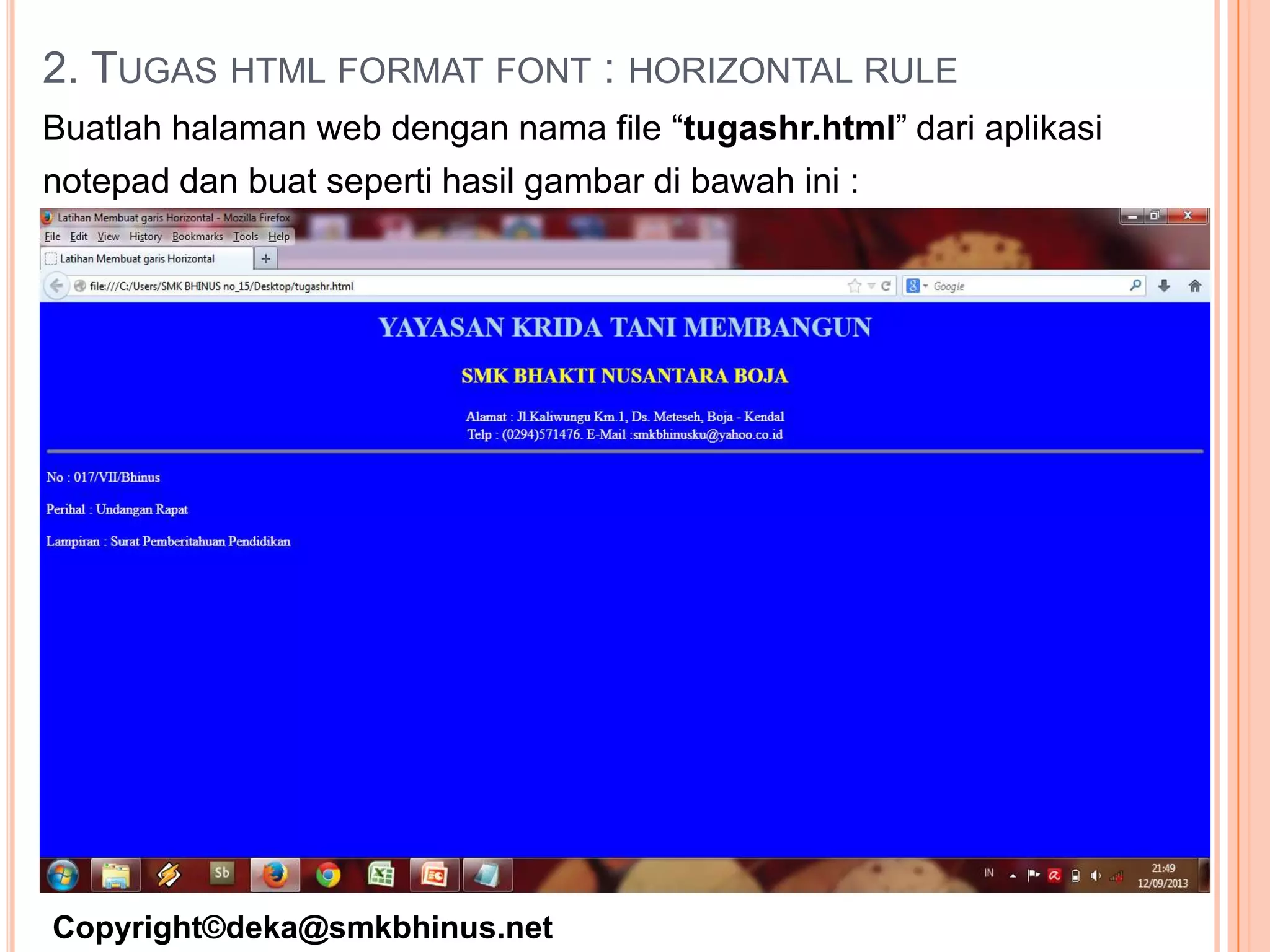 02 materi html pengolahan format font | PPTX