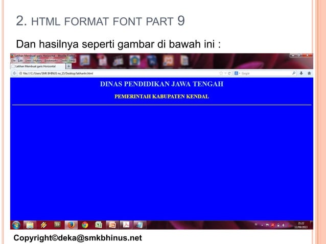 02 materi html pengolahan format font | PPT