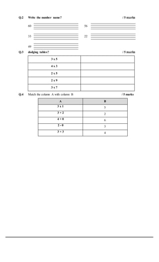 mathematics 2 class papers | DOC