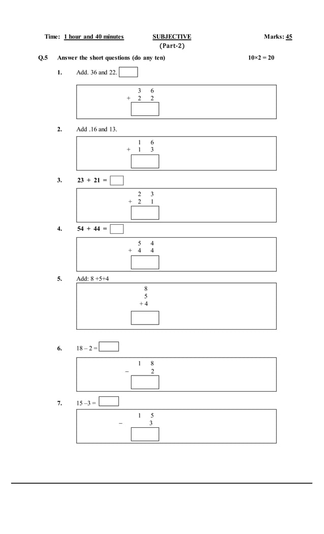 mathematics 2 class papers | DOC