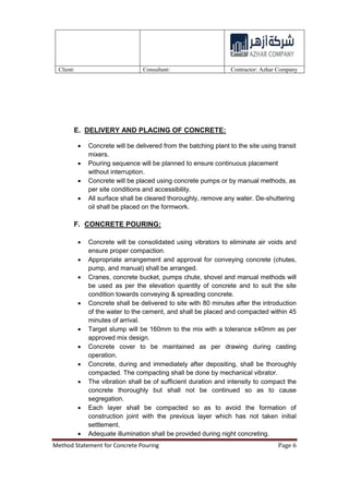 02 - Method Statement for Concrete pouring.docx
