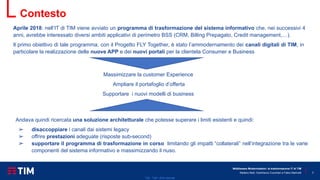 Middleware Modernization: La trasformazione IT in TIM | PDF