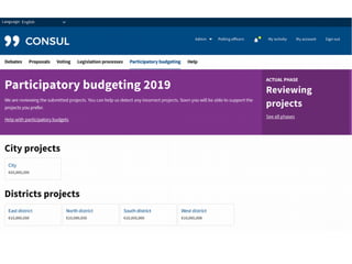 Consul project : improving democracy through digital participation | PPT