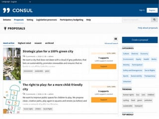 Consul project : improving democracy through digital participation | PPT