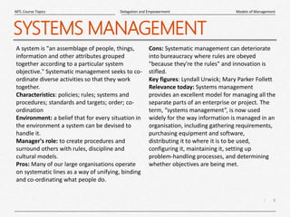 Models of Management | PPTX