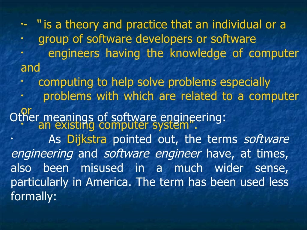 02 Why Software Engineering? 02 Why Software Engineering?