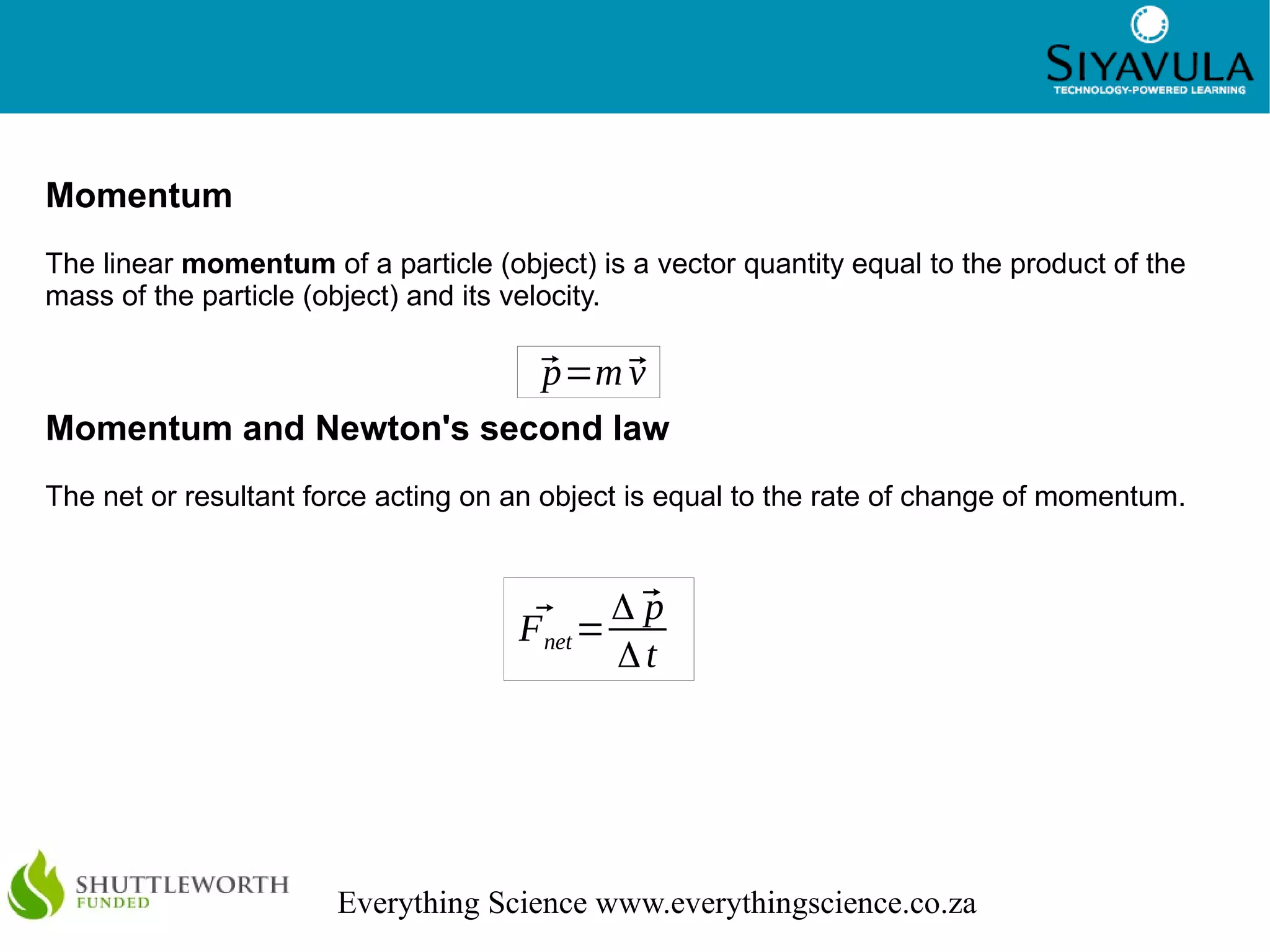 Momentum and impulse | ODP