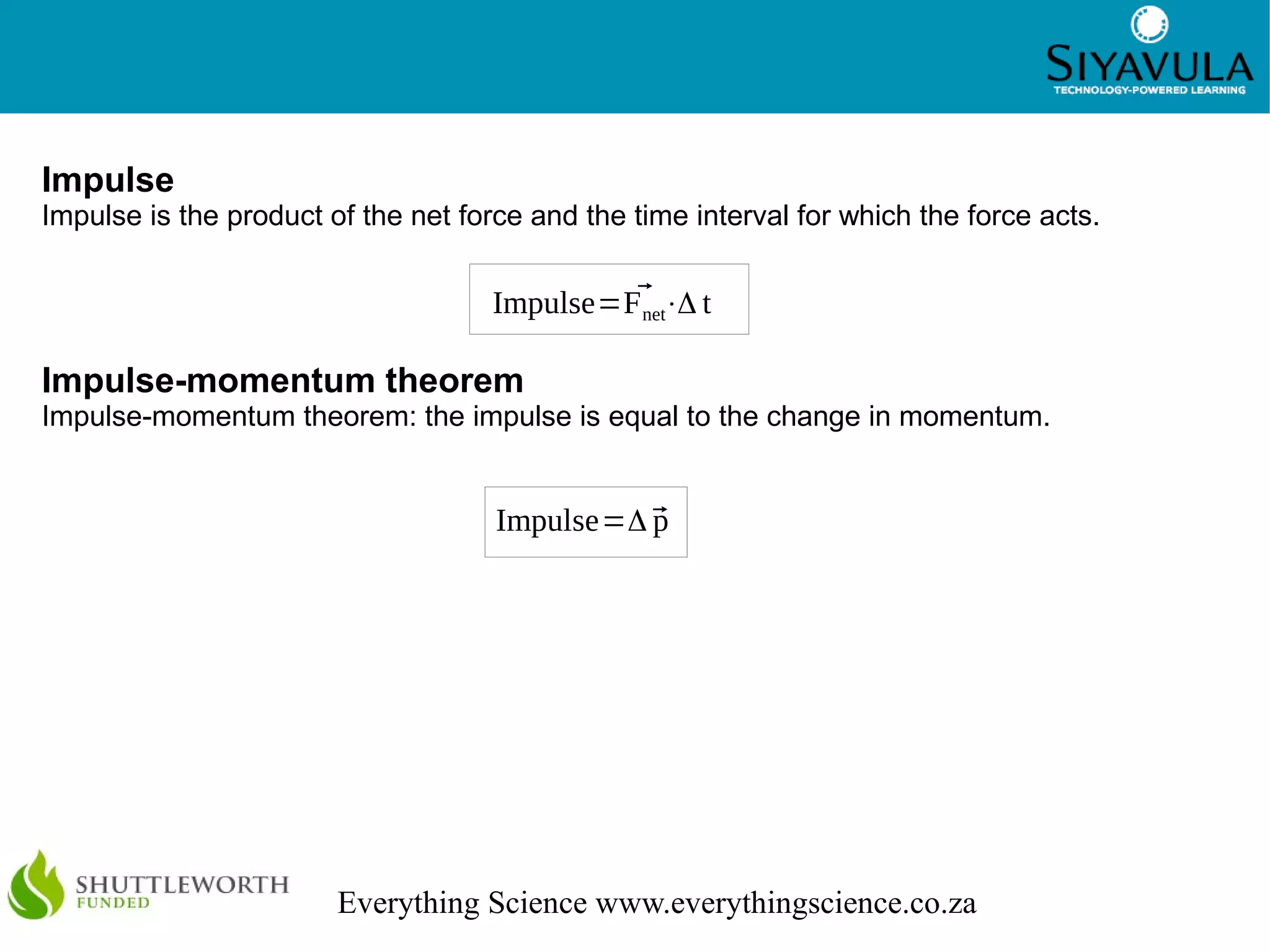 Momentum and impulse | ODP
