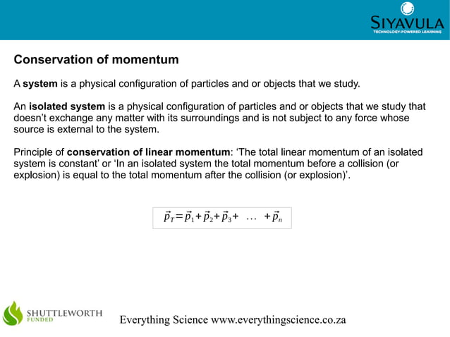 Momentum and impulse | ODP | Physics | Science