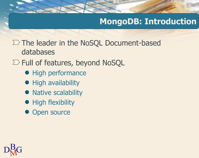 Slide perkenalan dengan dasar MongoDB-query | PPT