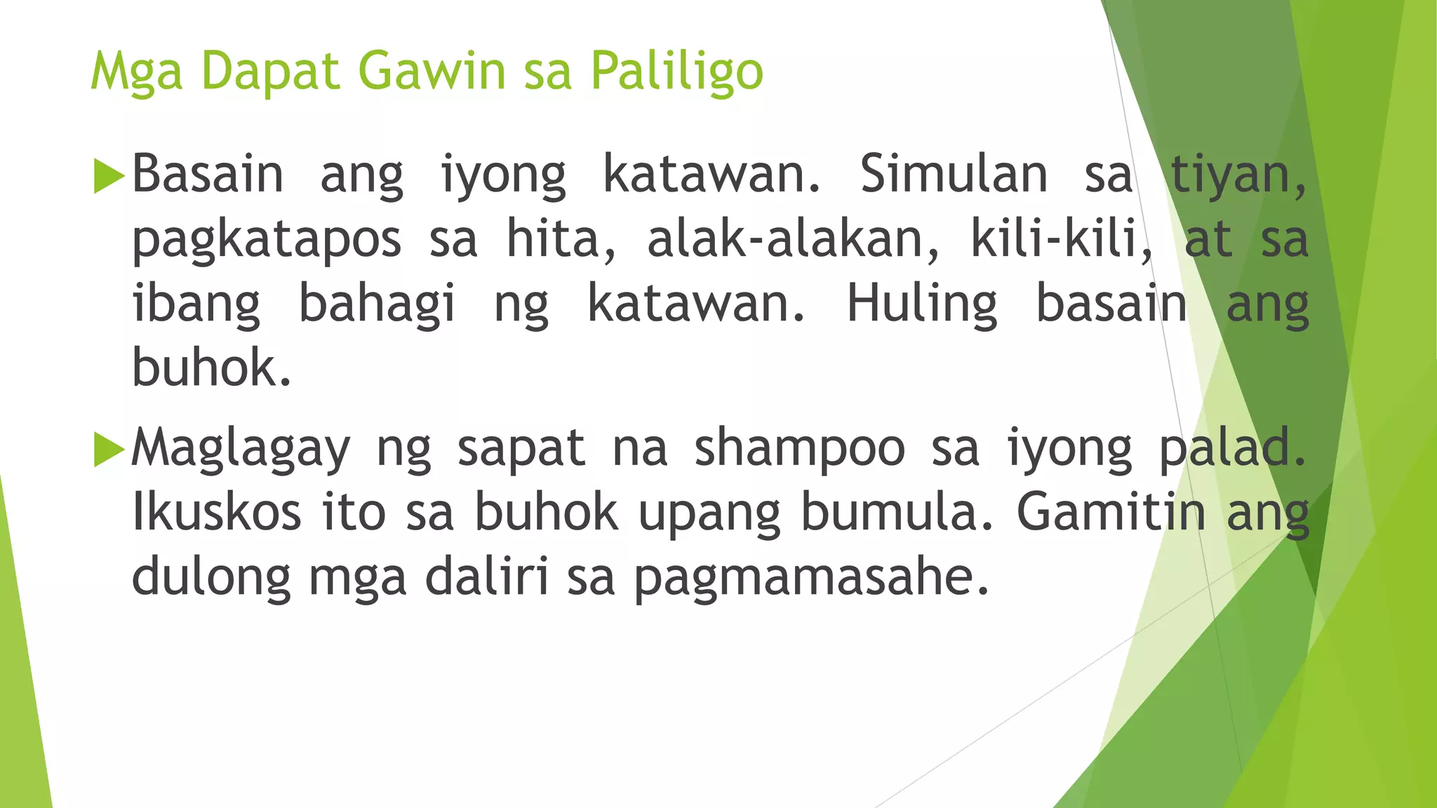 02 naisasagawa ang wastong pamamaraan ng paglilinis at pagaayos ng ...