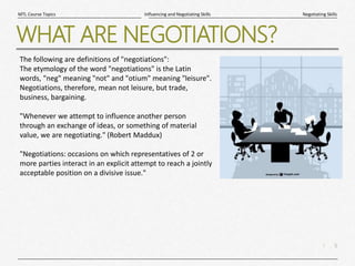 Negotiating Skills | PPT