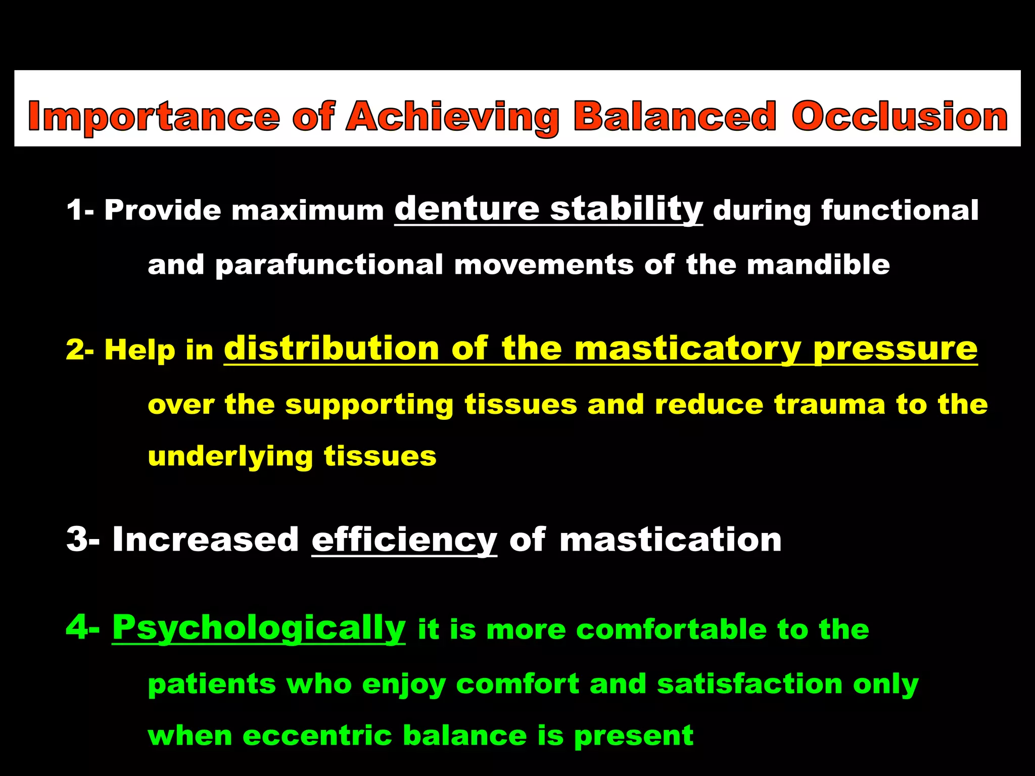 02- Occlusion in prosthodontics. Balanced occlusion | PPT