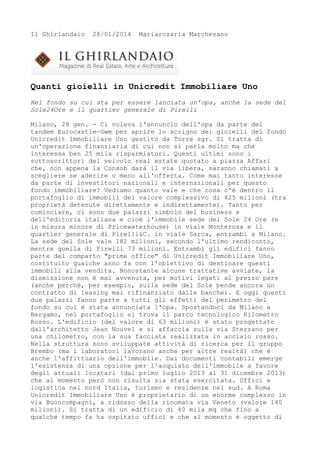 Fondo immobiliare UIU - OPA Fondo Immobiliare di Gwm Group e Eurocastle ...