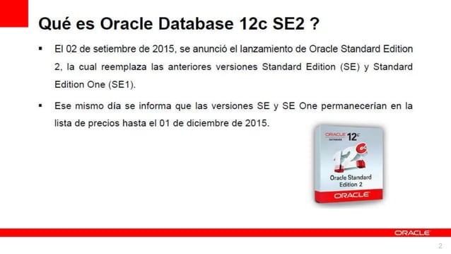 Oracle Database SE2 Single Tenant 12c | PPTX | Operating Systems | Computer Software and ...