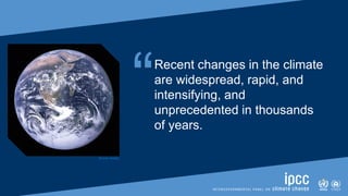 Key Messages of the IPCC report Climate Change 2021: The Physical ...