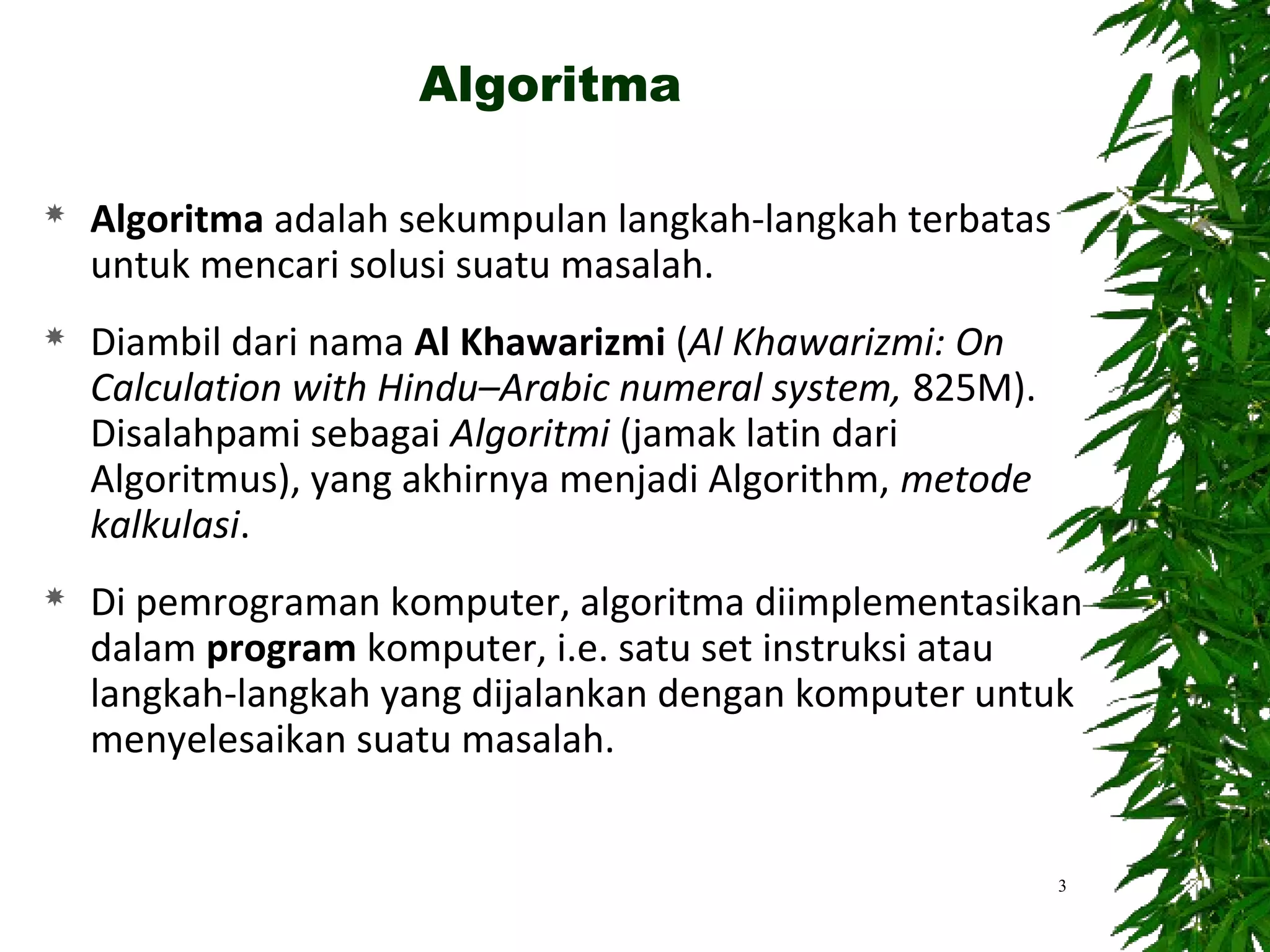 Dasar Pemrogaman Algoritma | PPT