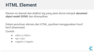 Pemrograman Web - Pembuatan HTML | PDF