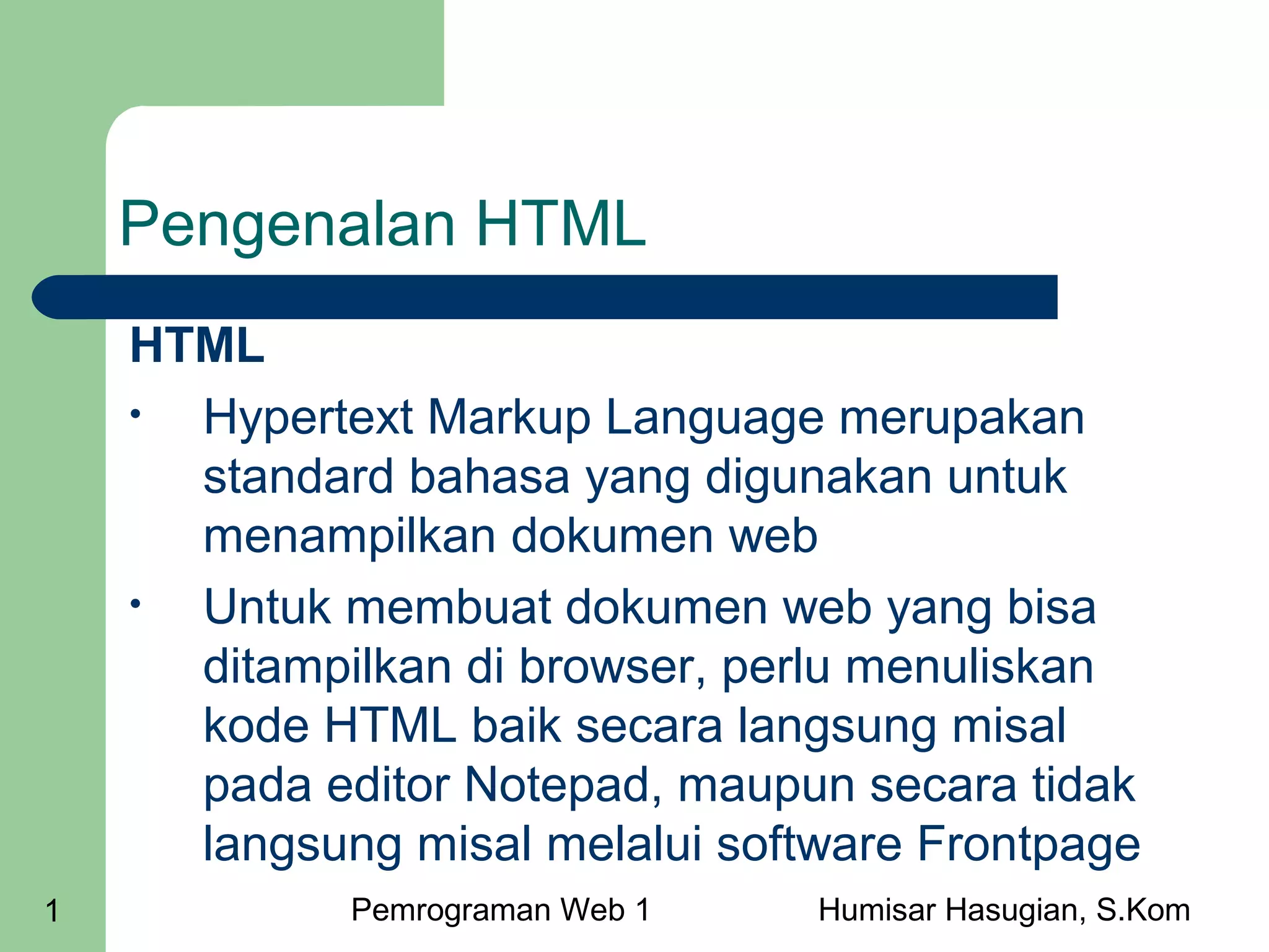 02 pengenalan html 2 | PPT