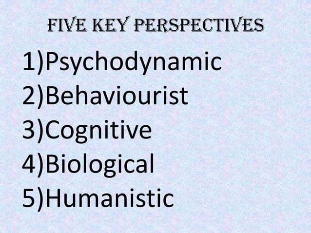 02 Perspectives in psychology | PPTX | Biological Sciences | Science