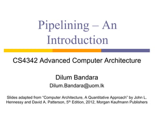 CPU Pipelining and Hazards - An Introduction | PPT